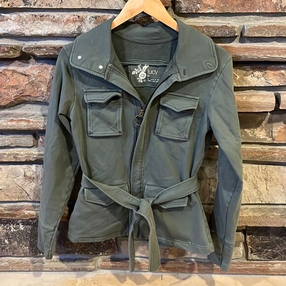 Lucy | Jackets & Coats | Lucy Olive Green Cotton Utility Jacket | Poshmark